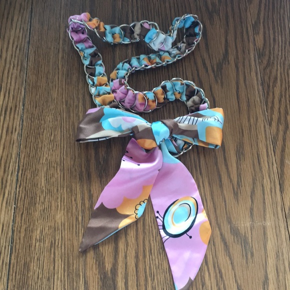 Accessories | Belt Of Satin Cloth Woven Through Metal Rings | Poshmark